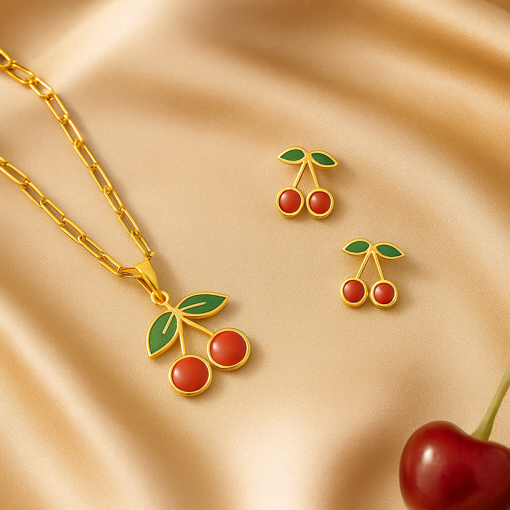 Cherry Pop Set | Cherry Jewellery Set | ZORRY
