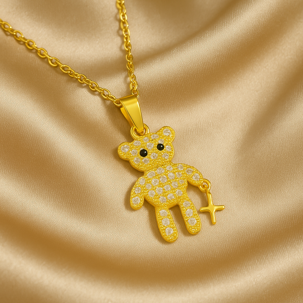 Crystal Teddy Charm | Crystal Teddy Pendant | ZORRY